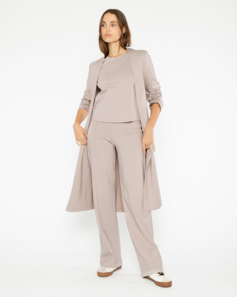 Clay Ponte Knit Smoking Jacket | Ripley Rader