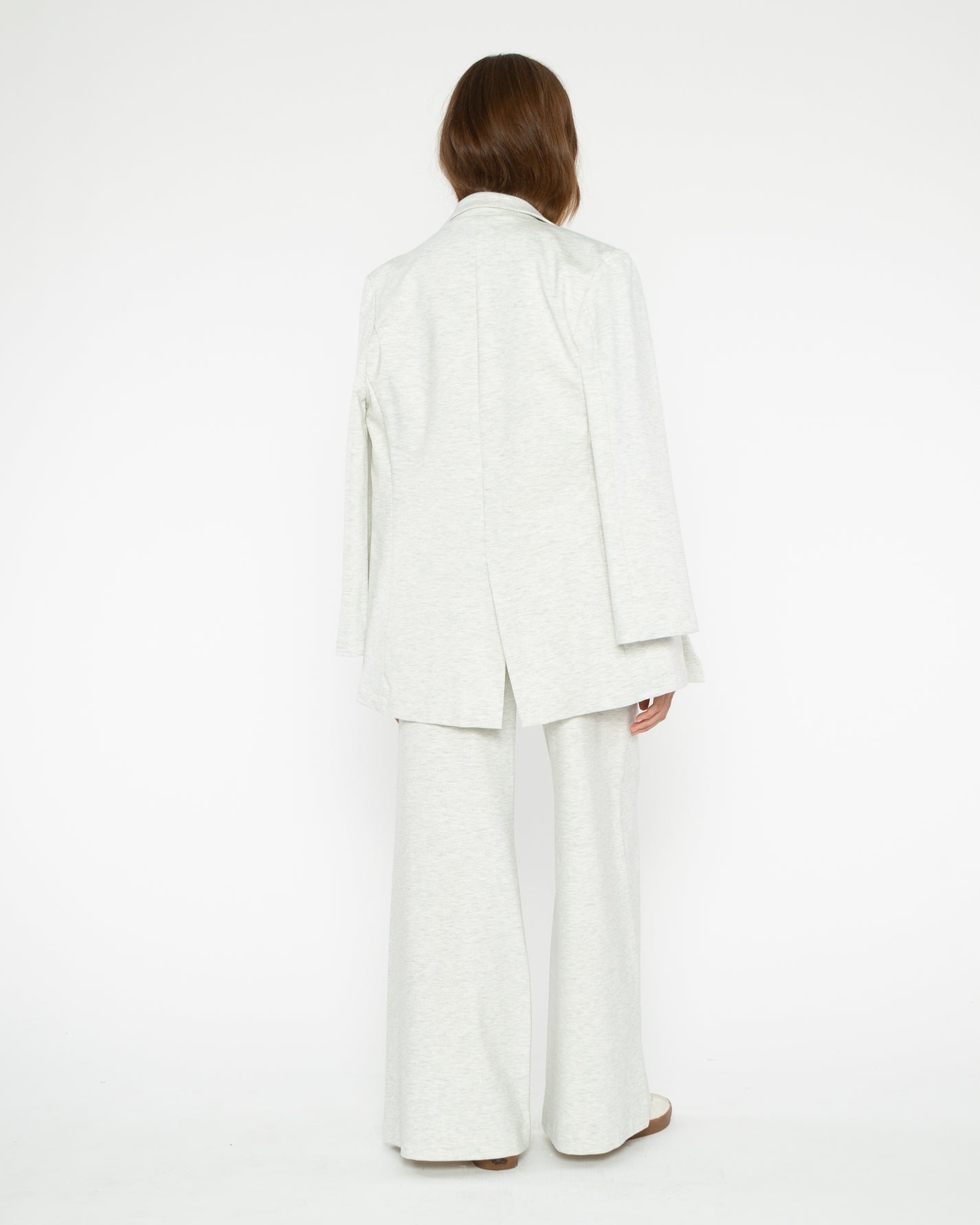 Heather Grey Ponte Knit Oversized Blazer | Ripley Rader