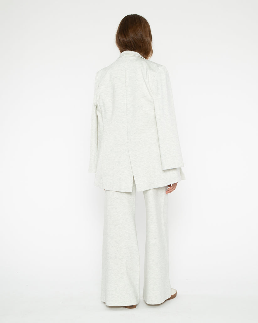 Heather Grey Ponte Knit Oversized Blazer | Ripley Rader