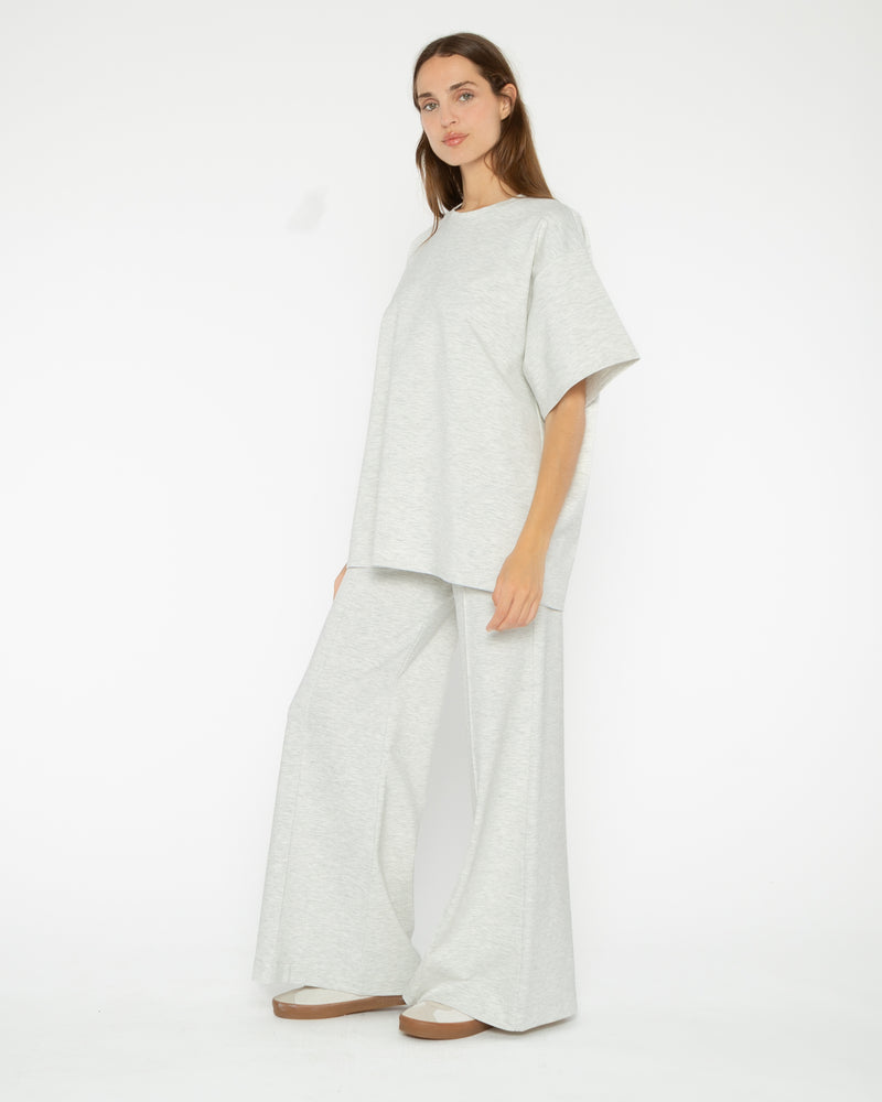 Heather Grey Ponte Knit Big Shirt | Ripley Rader
